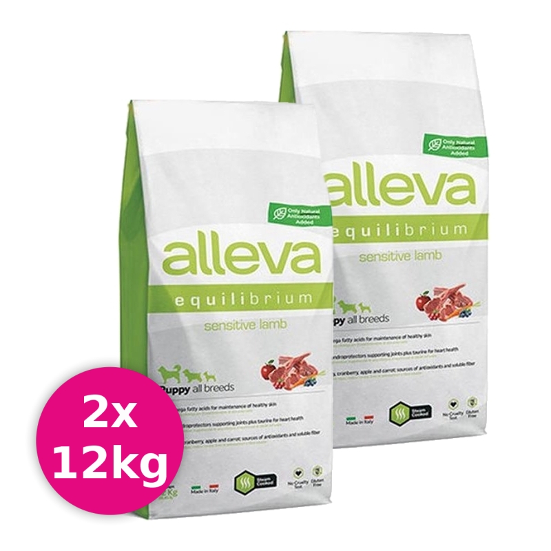 Alleva SP EQUILIBRIUM Dog Puppy Sensitive All Breeds Lamb 2x12kg | FarmaMix